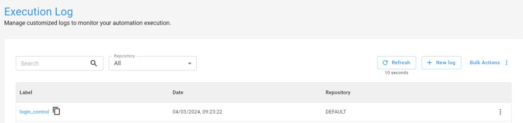 Logs in Python for RPA automation